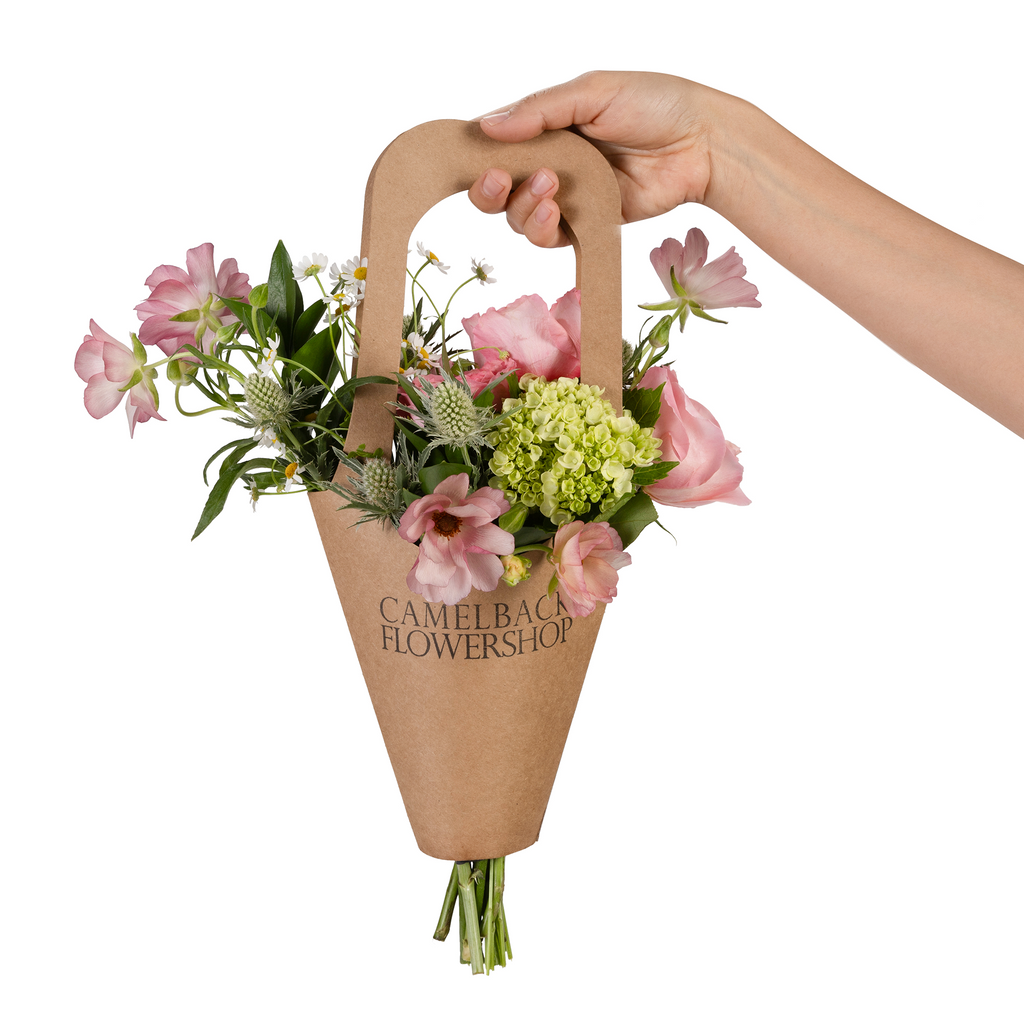 Pink Hand Held Wrap – Camelback Flowershop