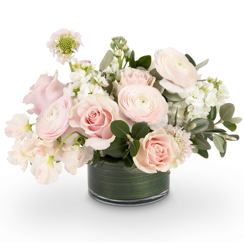 Blush Centerpiece – Camelback Flowershop