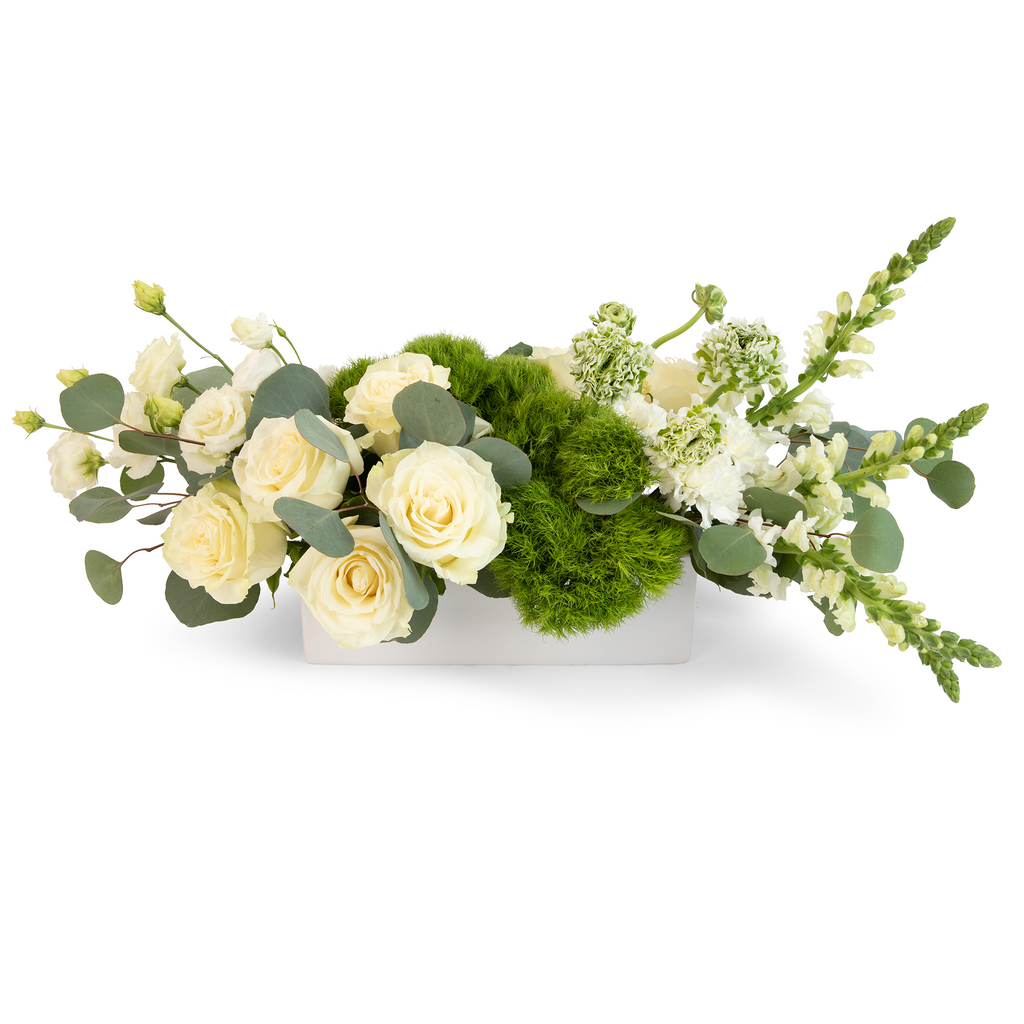 Classic White Centerpiece – Camelback Flowershop