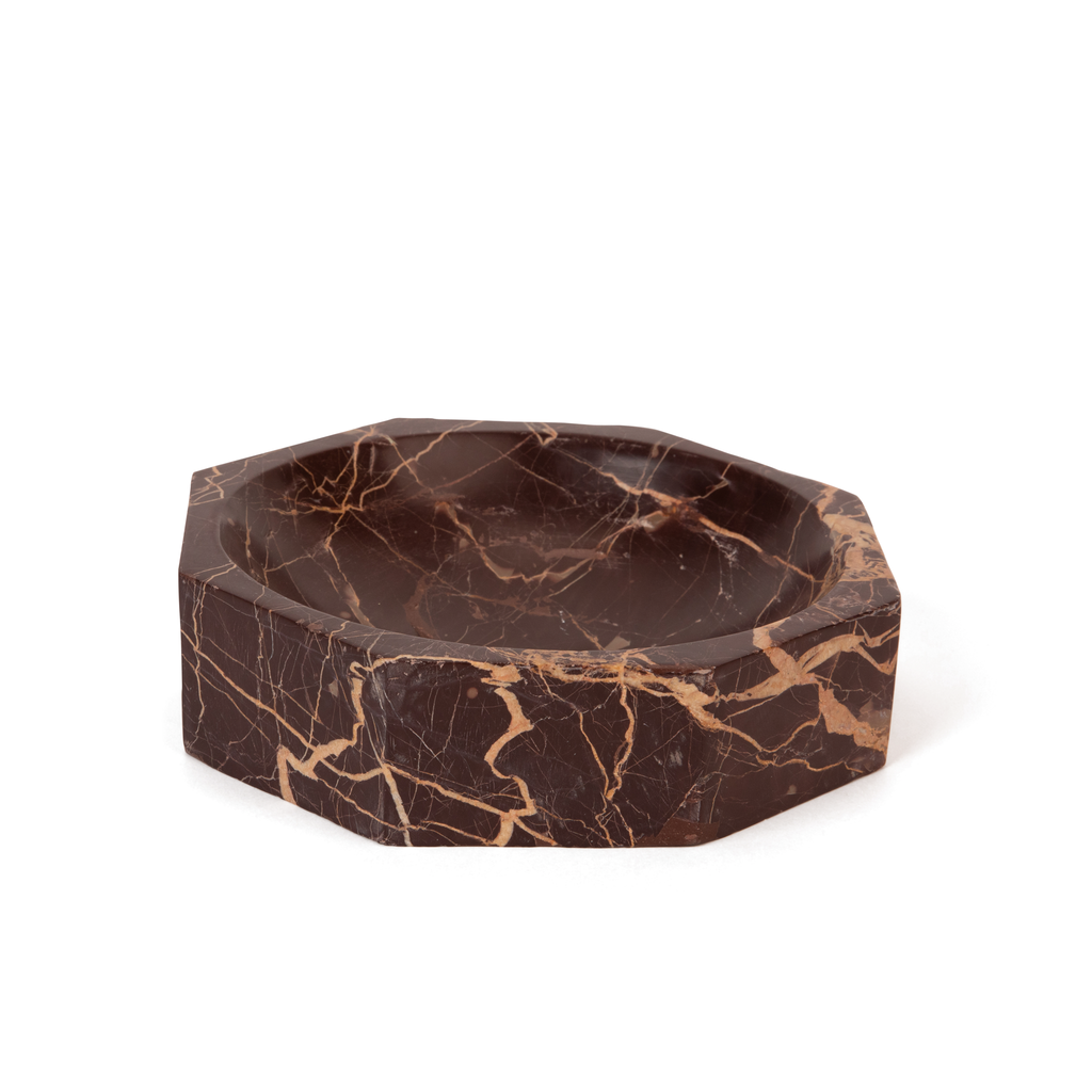 Vermillion Marble Octagonal Bowl – Camelback Flowershop